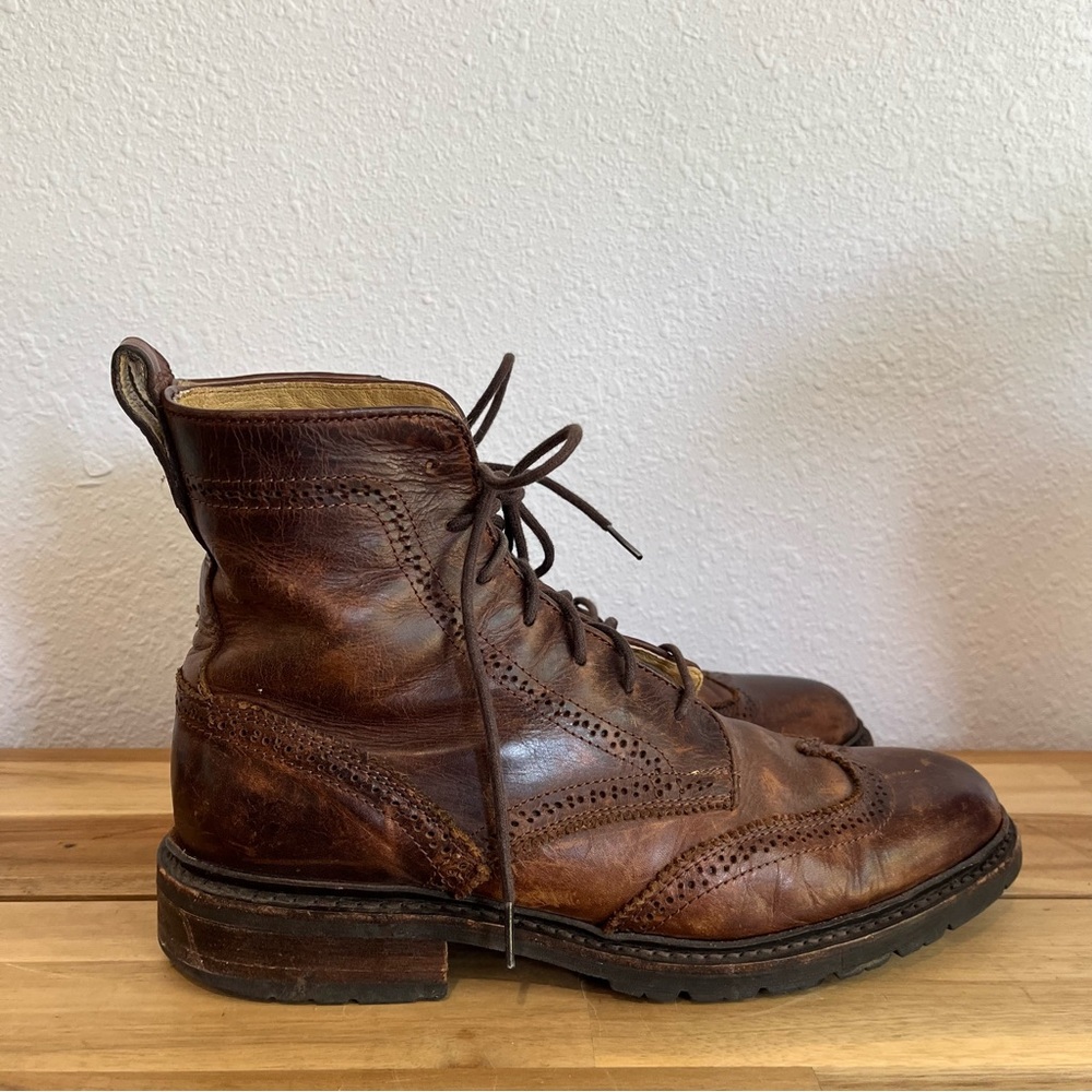 Frye James Lug Wingtip Boots Wingtip Combat Boot 8001… - Gem